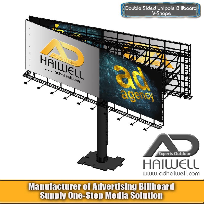 Spanning Road Gantry Steel Outdoor Advertising Billboard Sign Structure ...