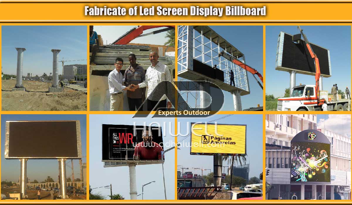 Outdoor LED Screen Display Cabinet Advertising Billboard Structure ...