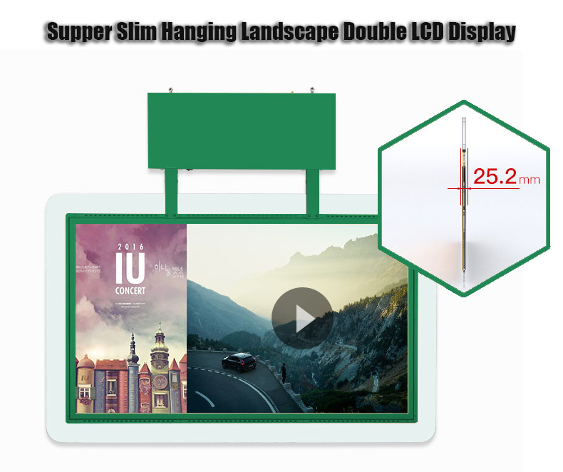 China Hanging Ultra-Thin Double-Sided LCD Android Digital Signage