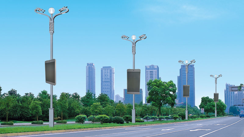 Smart City Street Pole LED Screen Makes LED Advertising Business Easy