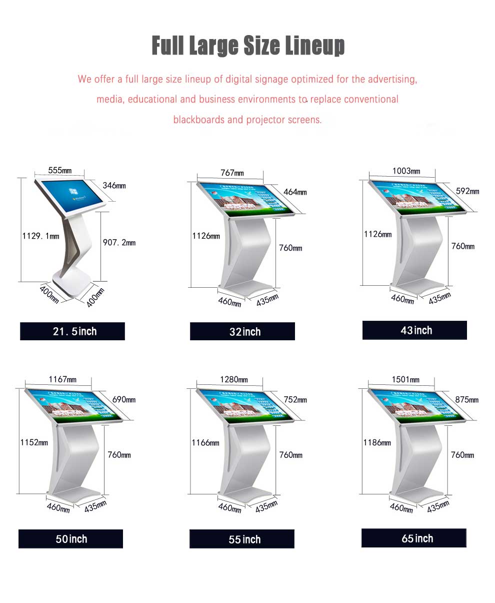 IR Touching LCD Screen Query Interactive Digital Signage l Adhaiwell
