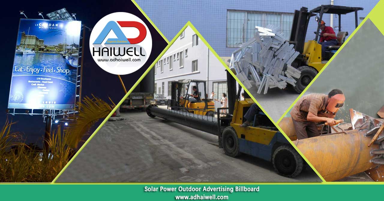 Solar Powered Led Light Outdoor Advertising Billboard | Adhaiwell