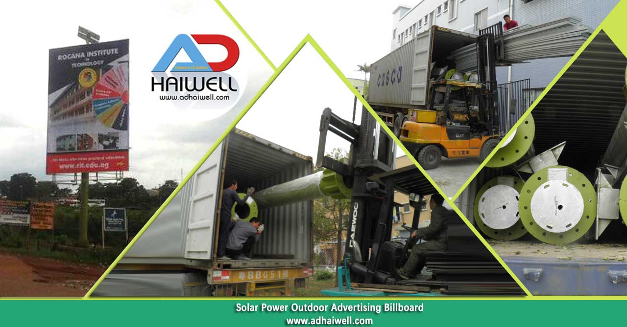 Solar Power Outdoor LED Advertising Billboard | Adhaiwell